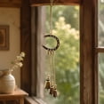 Horseshoe Wind Chime with 3 Metal Bells for Home Family Ranch Bar ...