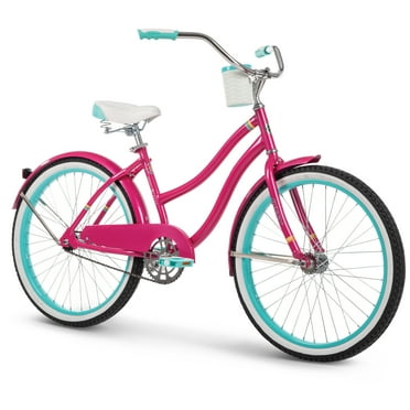 Huffy 24” Cranbrook Girls Beach Cruiser Bike for Women, Emerald Green ...