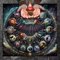 Tarot Table Cover, Reusable Spiritual Ceremony Mat with Enchanting ...