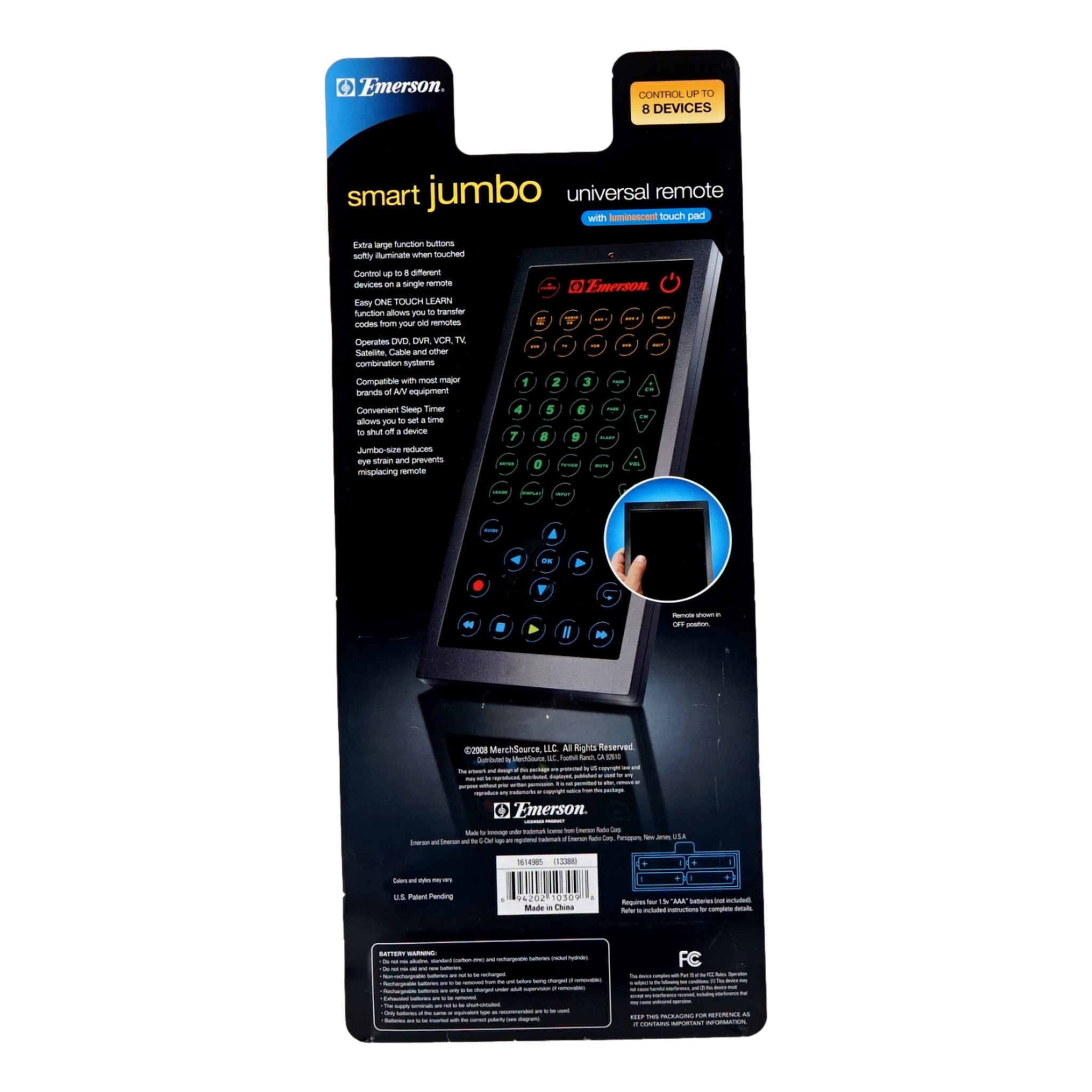 Emerson Jumbo Universal Remote Guide