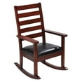 Gift Mark Kids Mission Style Ladder Back Rocking Chair with Upholstered ...