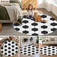 Abstract Soccer Skin Round Living Room Rugs 6 ft, Modern Abstract ...