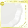 30 Pcs White Paper Plates, 9 Inch Scalloped Paper Plates Disposable ...