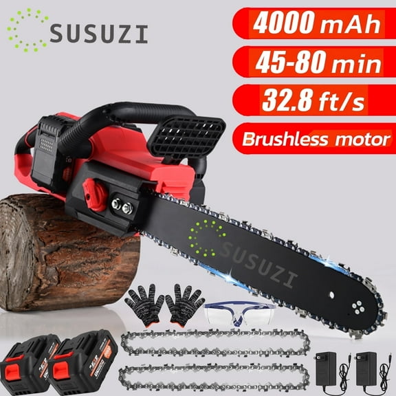 Bauer 20V Cordless Chainsaw 10" Bar, Battery-Powered Brushless (Tool ...