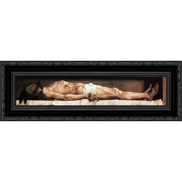 The Body of the Dead Christ in the Tomb 24x11 Black Ornate Wood Framed ...