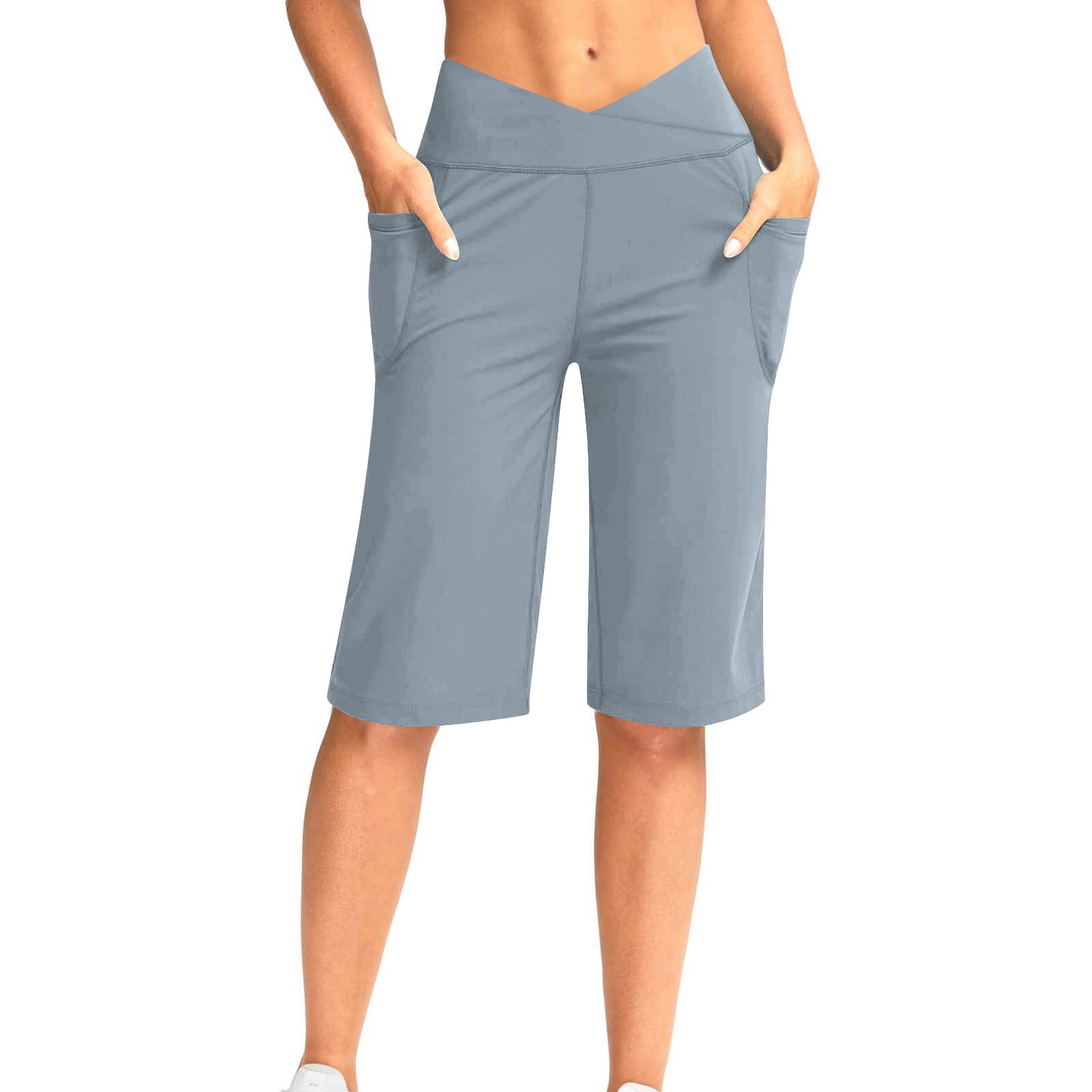 Click here for Soki Womens Bermuda Shorts Knee Length High Waiste... prices