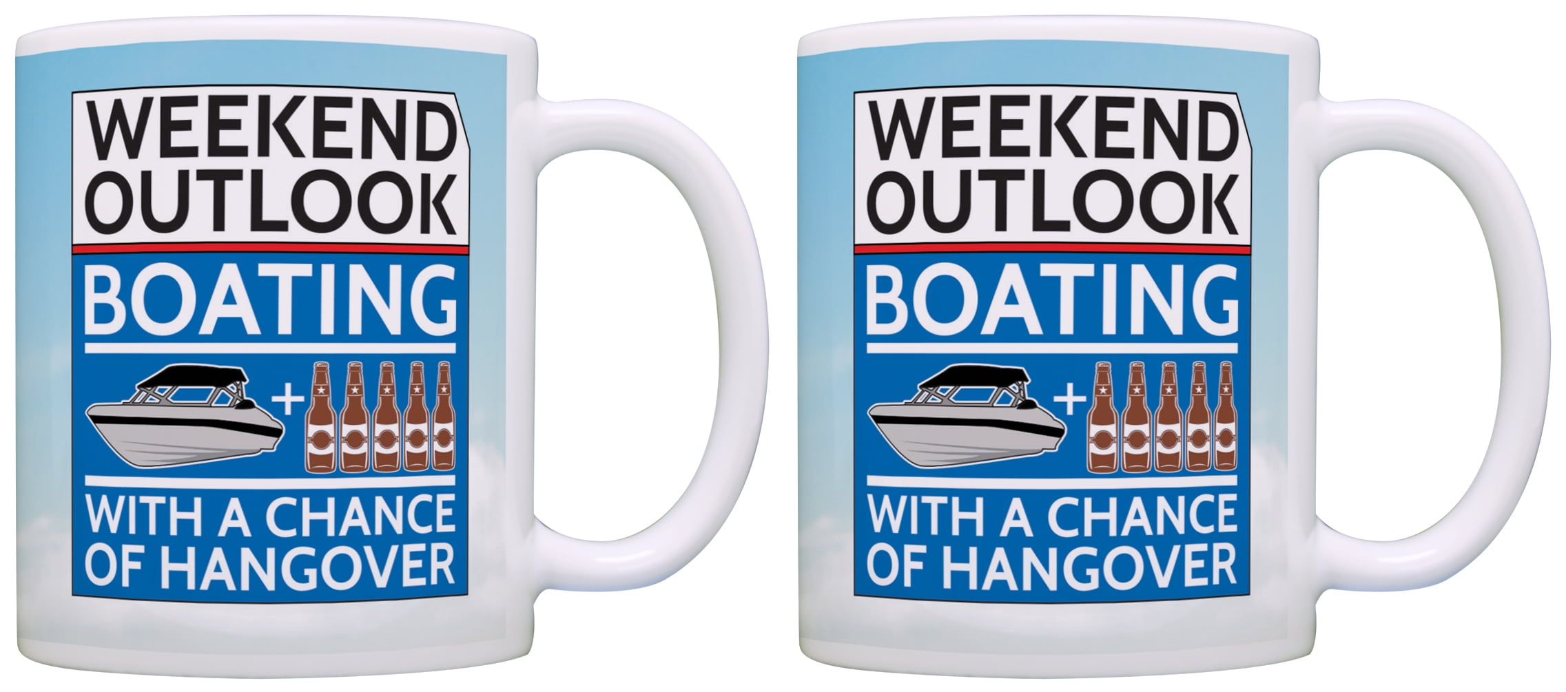 ThisWear Boat Lovers Mugs Outlook Boating with a Chance of Hangover 2 ...