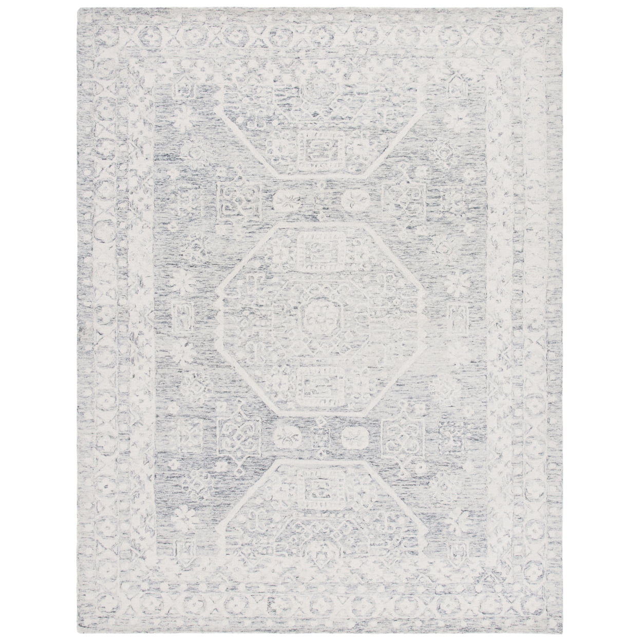 SAFAVIEH Micro-Loop MLP524H Handmade Charcoal /Ivory Rug - Walmart.com