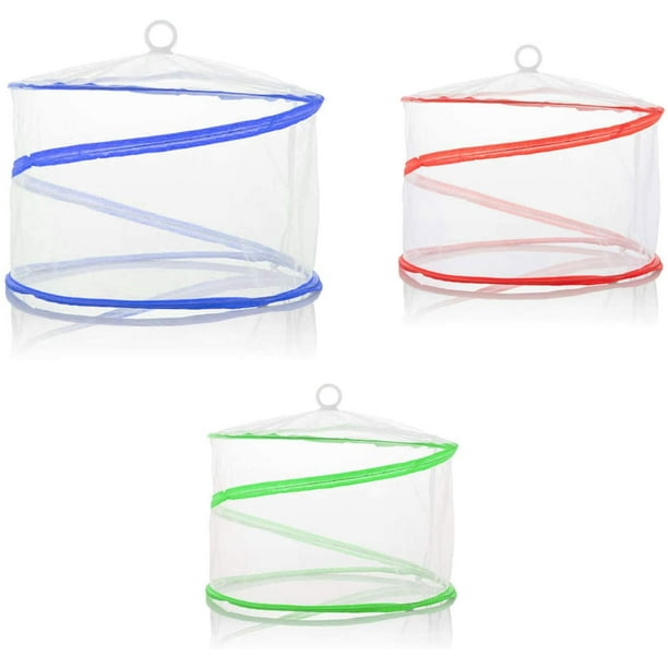 Fly Hood Food Fly Protection 3 Pieces Food Screen Covers for Food with ...