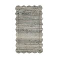 LiviNest Marble Serving Tray with Scalloped Edge: Natural Gray Stone ...