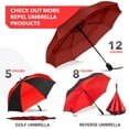 Repel Windproof Travel Umbrella, Teflon Coated Double Vented Canopy ...