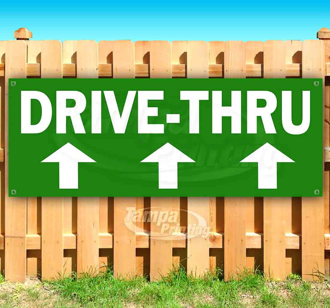 Drive-Thru 13 oz Vinyl Banner With Metal Grommets - Walmart.com