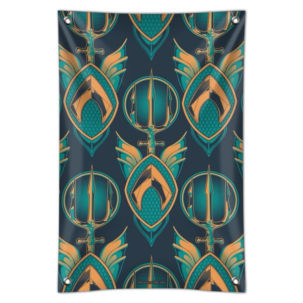 Aquaman Movie Logo Trident Pattern Home Business Office Sign - Walmart.com