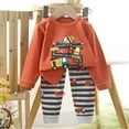 FAOWME Toddlers Boys Pajama Set Two Piece Cartoon Print Long Sleeve ...