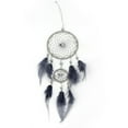 Dreamcatcher Wall Hanging Gray Two Ring Wind Chime Ornament Bohemian ...