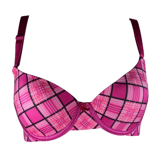 Rubii - Women's Mad for Plaid 3 Pack Molded Cup Bra set in vibrant ...