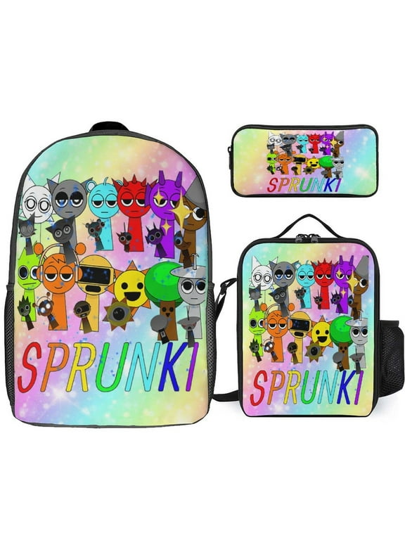 3PCS Adventure Time Backpack Set with Lunch Box And Pencil Case 3D ...