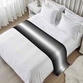 Black Grey Ombre Bed Runner Cal King Size Modern Gradient Abstract Art ...