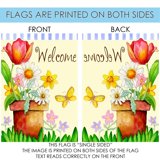 Toland Home Garden Potted Welcome Flower Spring Flag Double Sided 12x18 ...