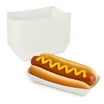 MT Products Plastic Hot Dog Container with Lid 6.5" x 2.75" x 2.6 ...