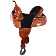 Hilason Western Horse Flex Tree Barrel Trail In American Leather Saddle ...