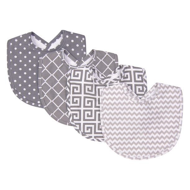 Ombre Gray 4 Pack Bib Set - Walmart.com