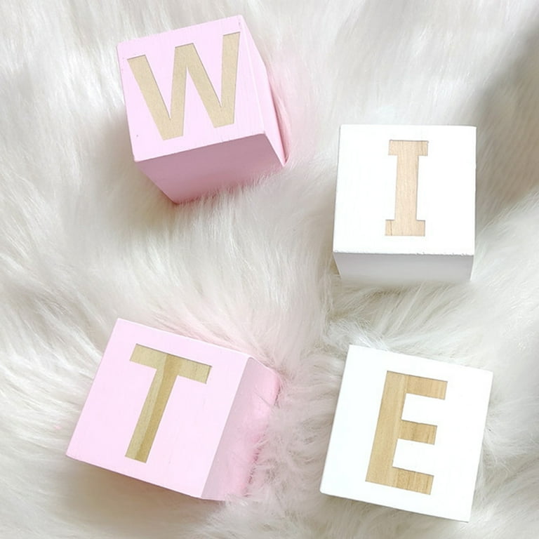 Wooden Alphabet Blocks Pastel