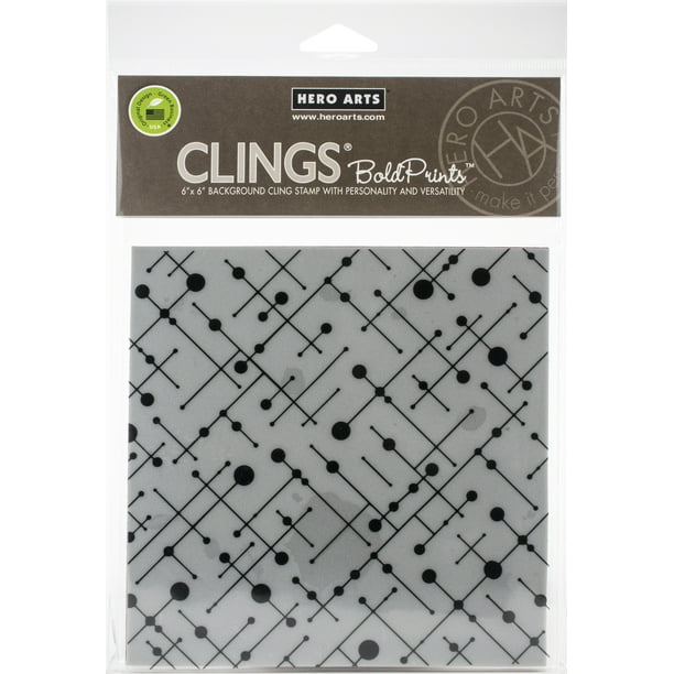 Hero Arts Background Cling Stamp 6"X6"-Line & Dot Pattern Bold Prints - Walmart.com