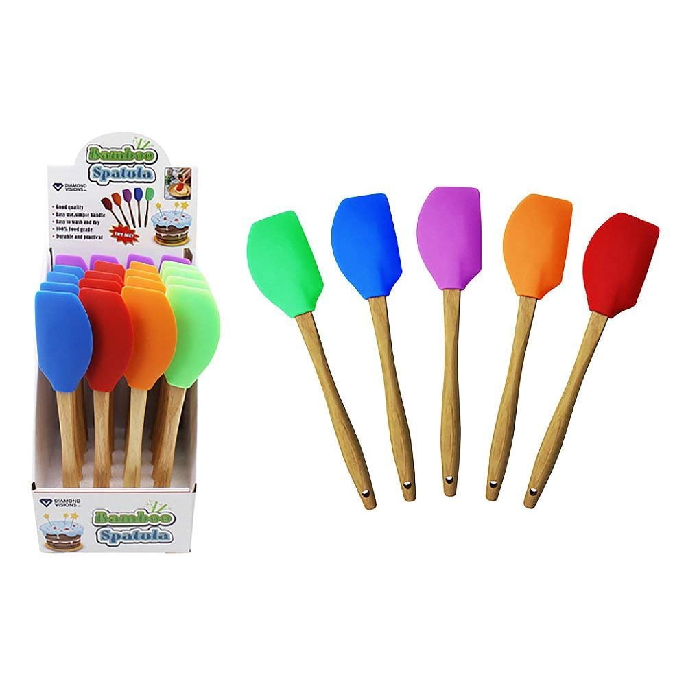 Diamond Visions 11-1842 Silicone Spatula with Bamboo Handle MultiPack ...