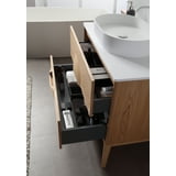 "Colmar 36"" Whitewash Oak Freestanding Bathroom Vanity with Vessel Top ...