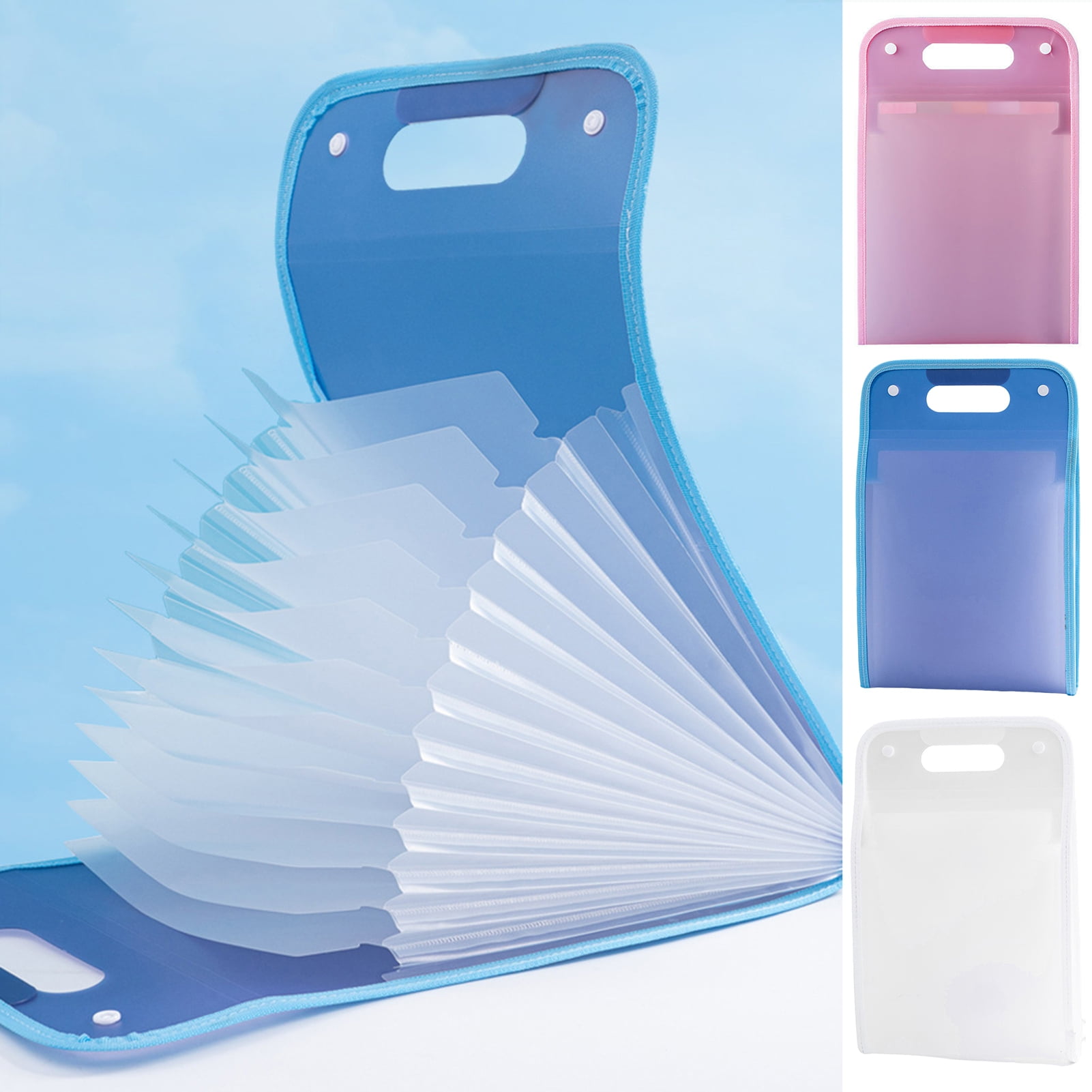 13 Pocket Snap Button File Folder, A4 Waterproof Paper Document ...