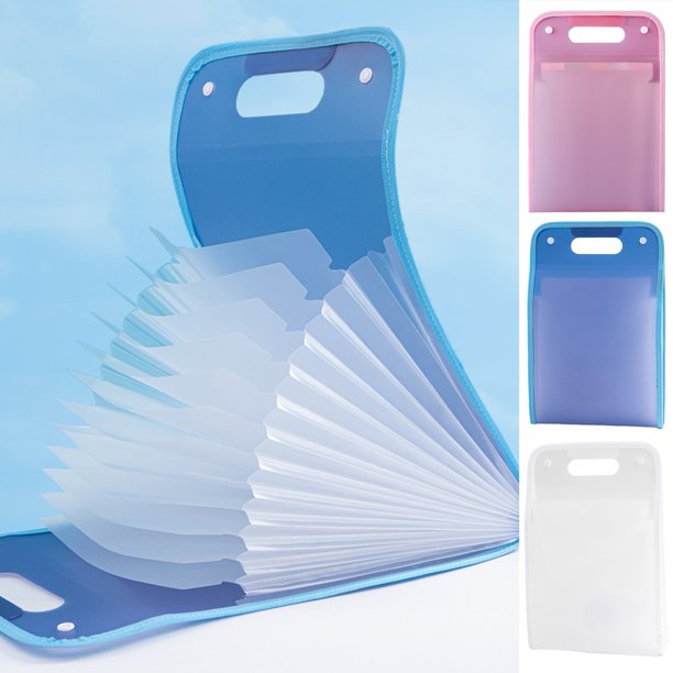 13 Pocket Snap Button File Folder, A4 Waterproof Paper Document ...