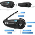 EJEAS Q2 Motorcycle Helmet Bluetooth Intercom Headset with Control Bar ...
