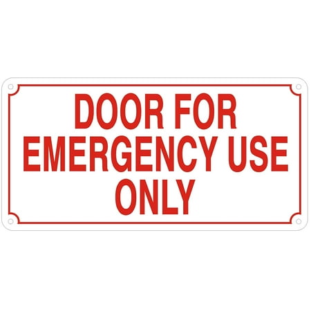 DOOR FOR EMERGENCY USE ONLY SIGN -Reflective !!! ( ALUMINUM 5X10 ...