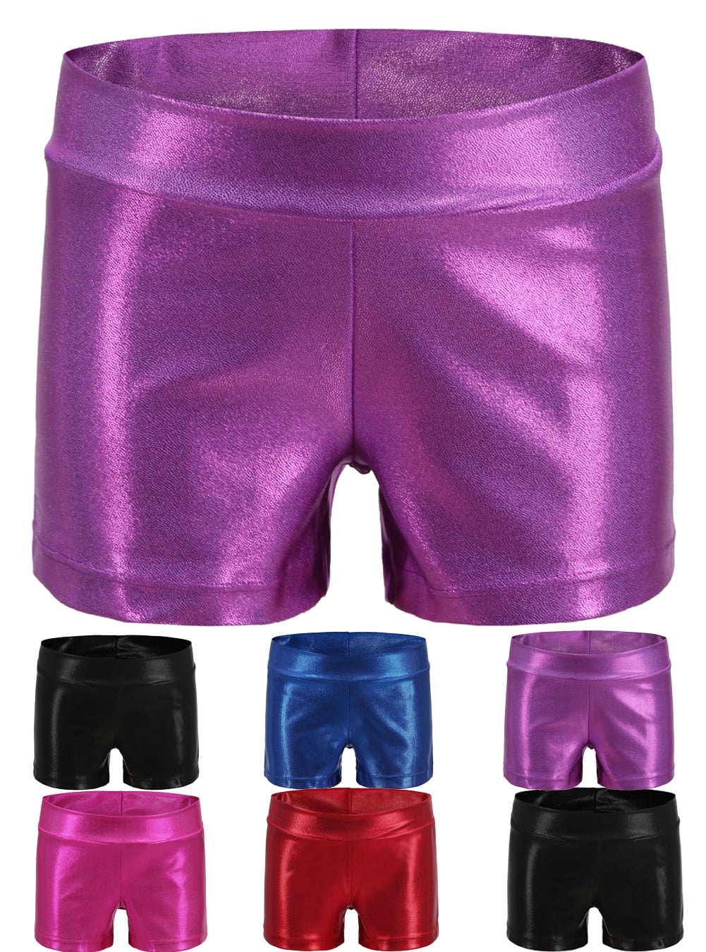 BULLPIANO Girls Gymnastic Shorts Kids Glitter Ballet Dance Shorts ...