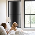 Art Black Window Privacy Film, Deep Black Gray Ombre Vintage Farmhouse ...