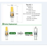 10PCS Dimmable Mini G4 LED COB Lamp 6W Bulb AC DC 12V 220V Candle ...