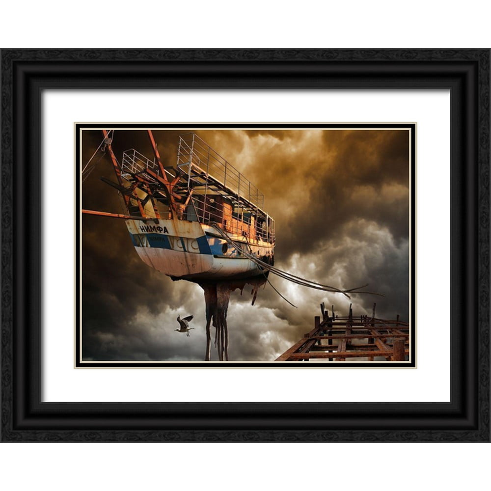 Penchev, Radoslav 24x18 Black Ornate Wood Framed with Double Matting ...