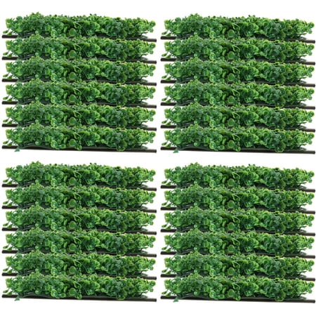 24Pcs 10"x10" Artificial Boxwood Hedge Mat UV Privacy Fence Screen ...