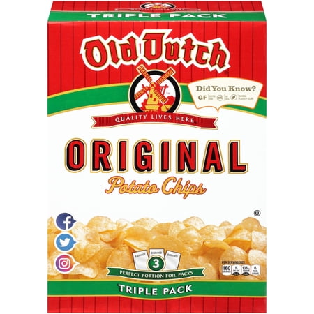 Old Dutch Original Potato Chips, 5 Oz., 3 Count - Walmart.com