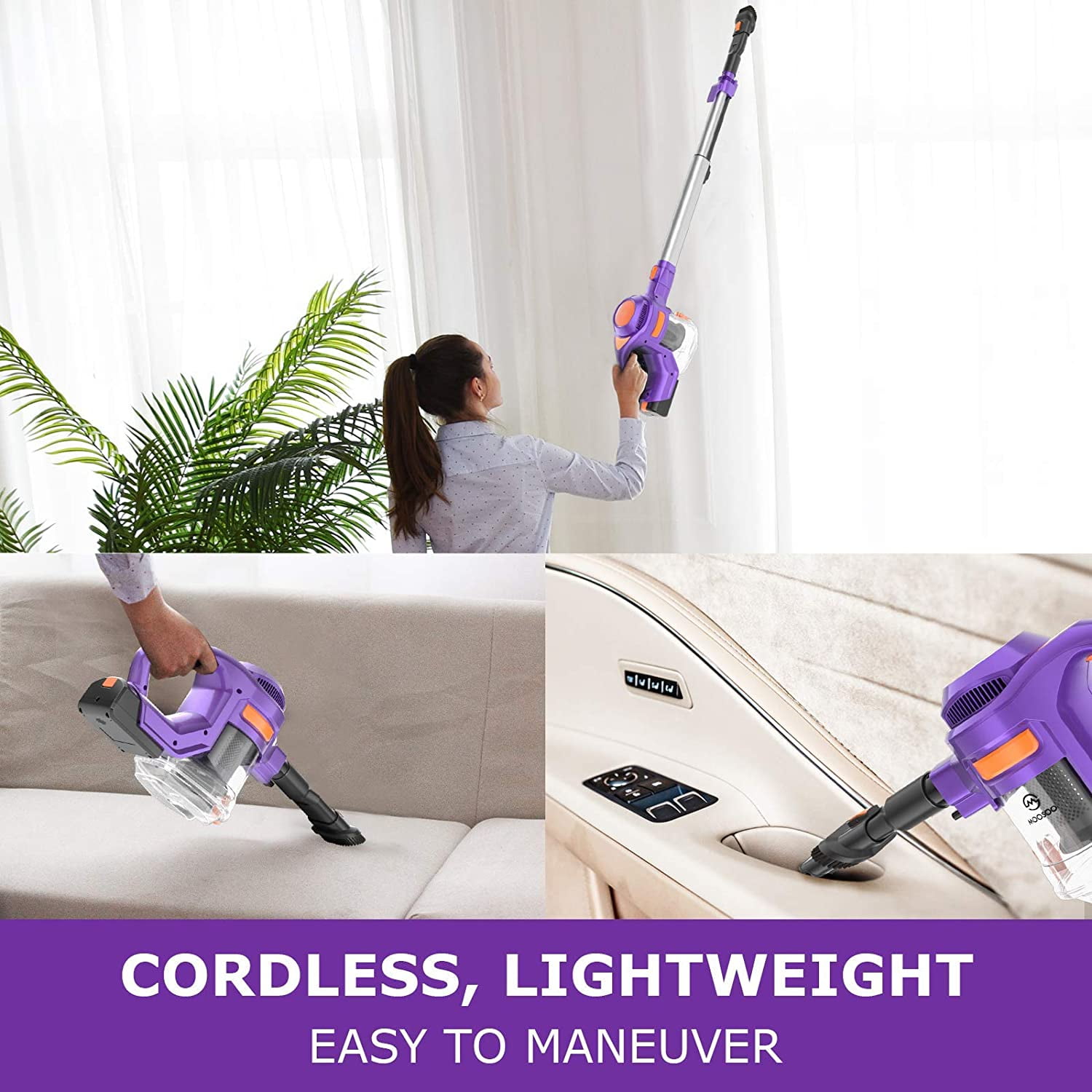 Buy Moosoo Cordless Vacuum Lightweight 4 In 1 Stick Vacuum Cleaner X8