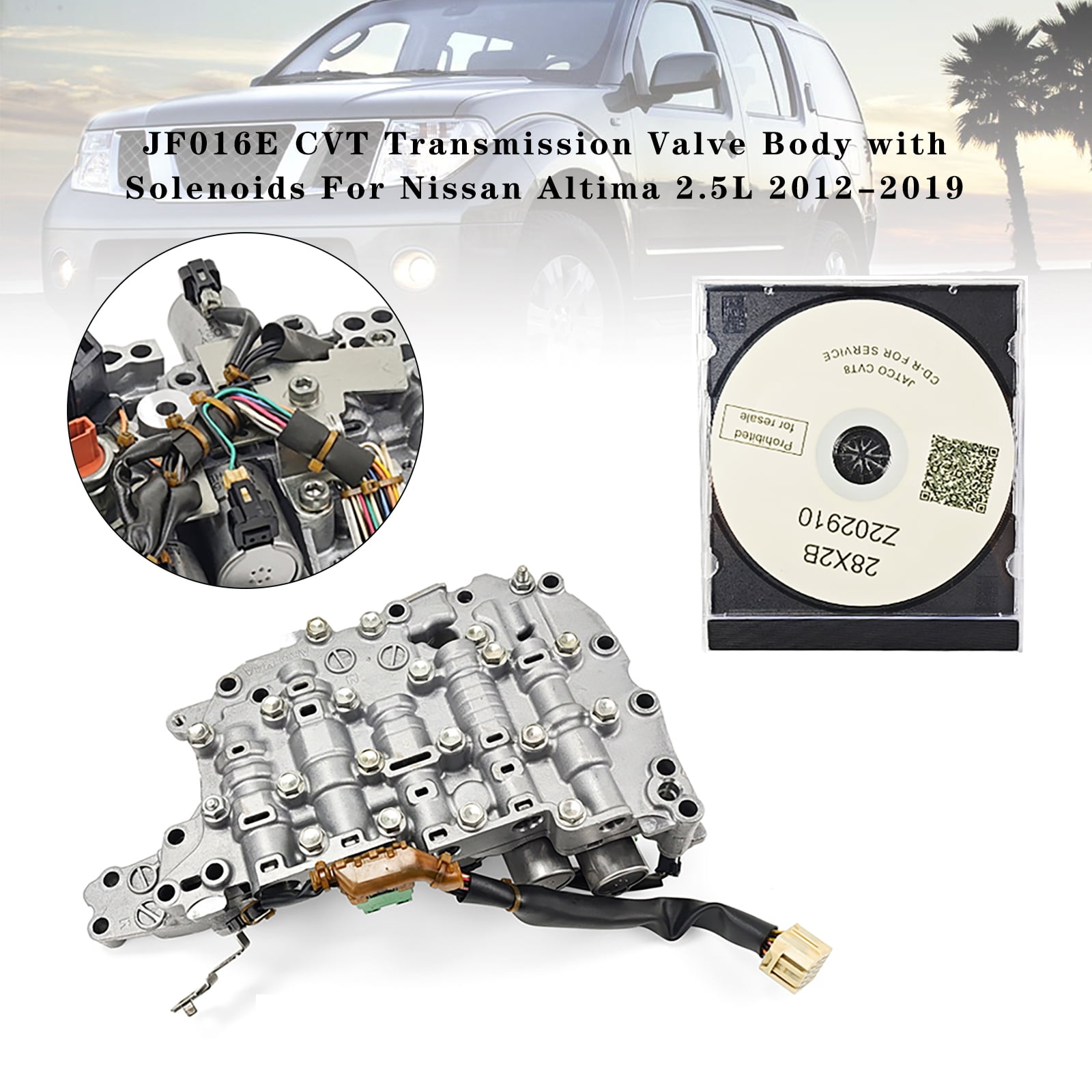 Restored JF016E CVT Transmission Valve Body with Solenoids For Nissan Altima 2.5L 12-2019 ...