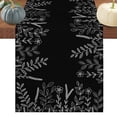 Abstract Flower Leaves Wheat Ears Table Runner 13x48in Non-Slip Cotton ...