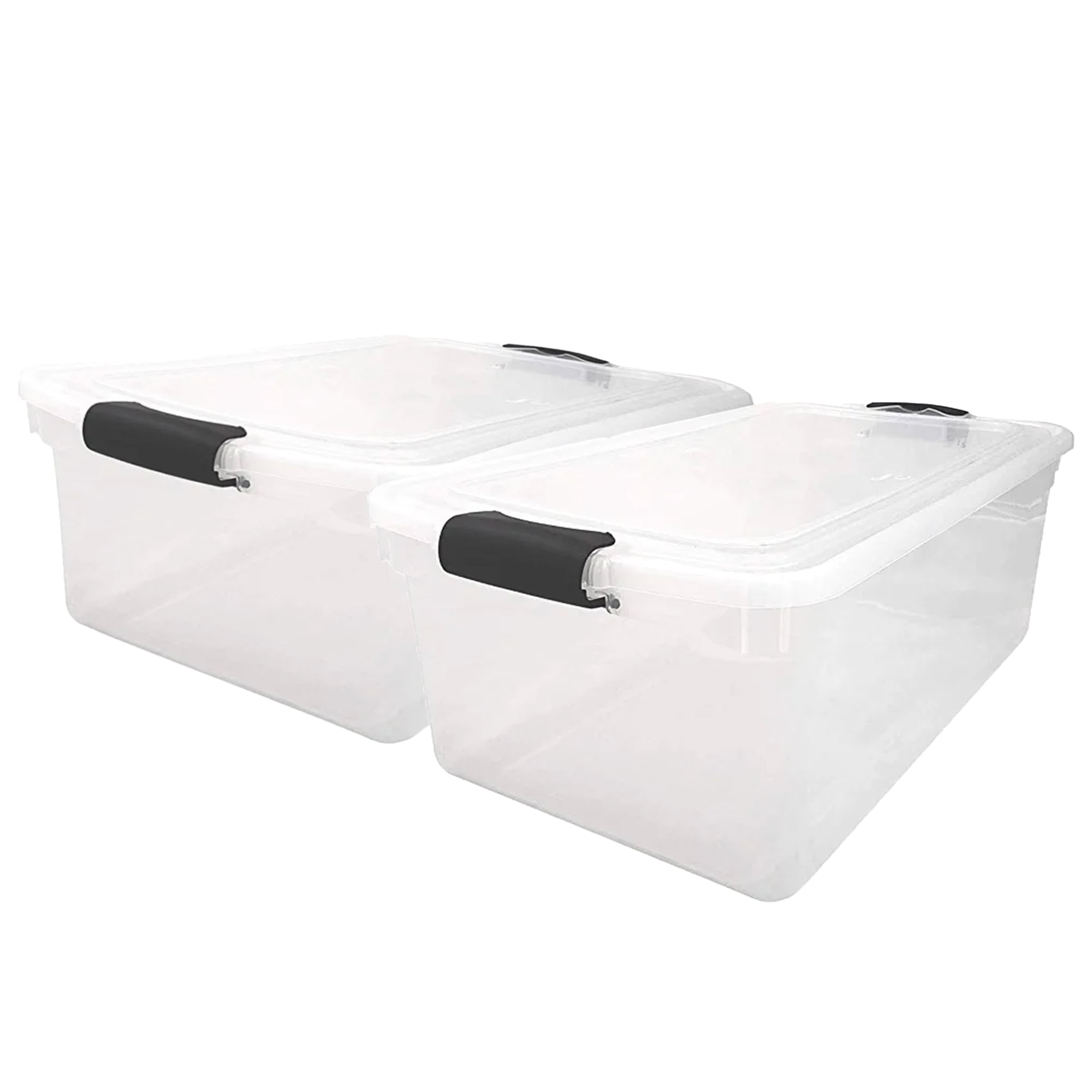 Click here for Homz 64-Quart Clear Plastic Stackable Storage Bin... prices