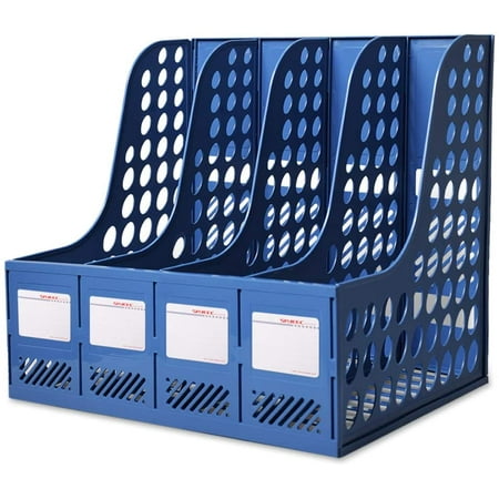 HTWW Magazine Folder File Folder Plastic Book Holder 4 Sections ...