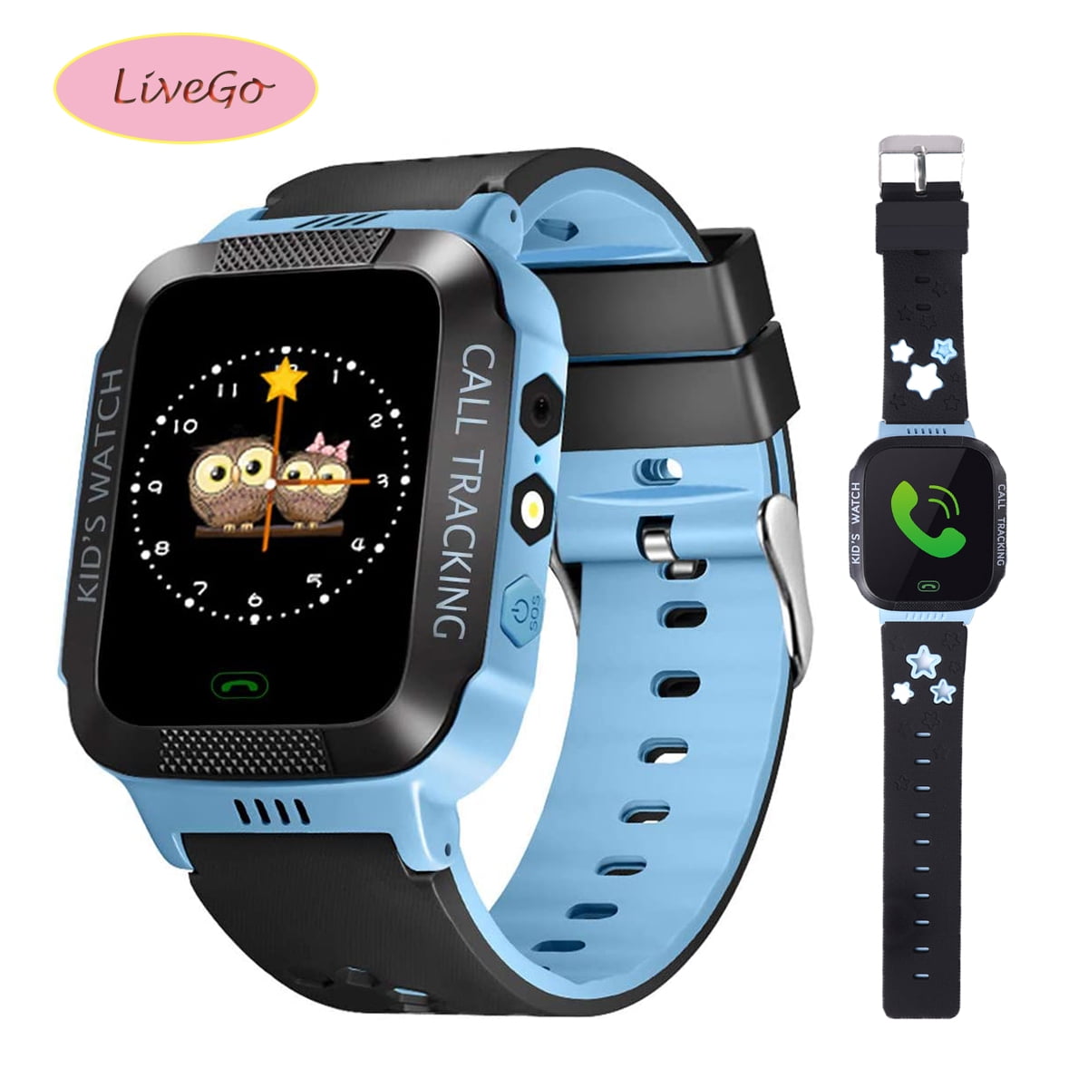 LiveGo Kids Bluetooth Smart Watch Phone with GPS Tracker & SOS, Boys ...