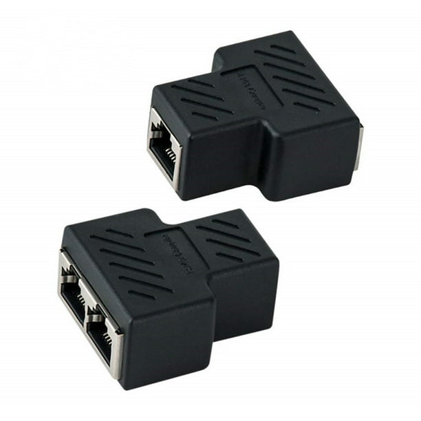 Acoplador RJ45 [2 piezas], Adaptador de conectores divisores RJ45 1 a 2 ...