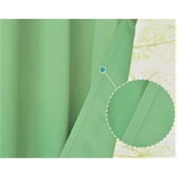 Set of 2 panels K68 sage green color blackout unlined thermal light ...
