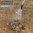 Adjustable Garden Rake with Retractable Handle, Lightweight Aluminum ...