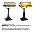 Lavish Home Tiffany-Style LED Bankers Lamp with Stained Glass Shade ...